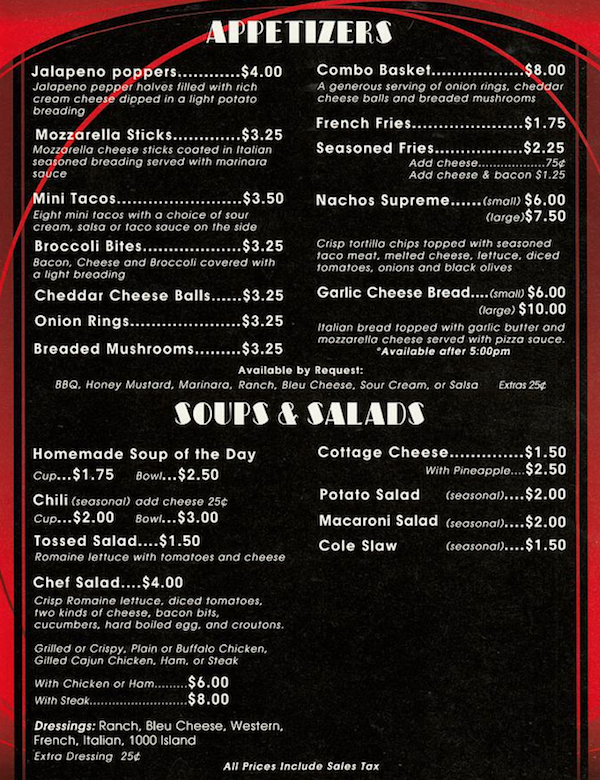 Menu - Corner Tap BarCorner Tap Bar